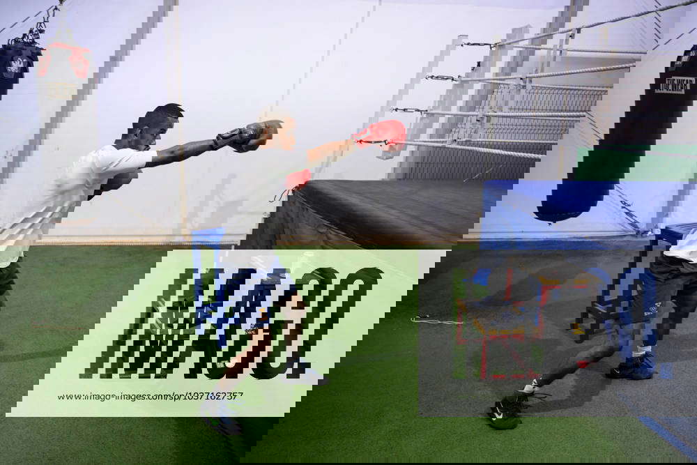 Nebil Ibrahim of Sweden at boxing a training session during Olympic ...