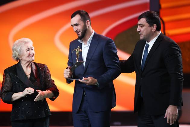 RUSSIA, MOSCOW - NOVEMBER 30, 2023: Russian boxer Muslim ...