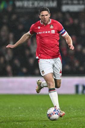 Emirates FA Cup Wrexham v Yeovil Town Ben Tozer 4 of Wrexham just fails ...