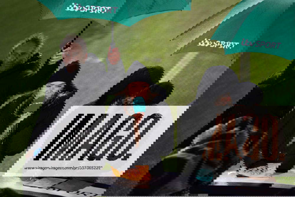 AFC Wimbledon v Ramsgate FA Cup 04 12 2023. ITV Sports presenter Laura ...