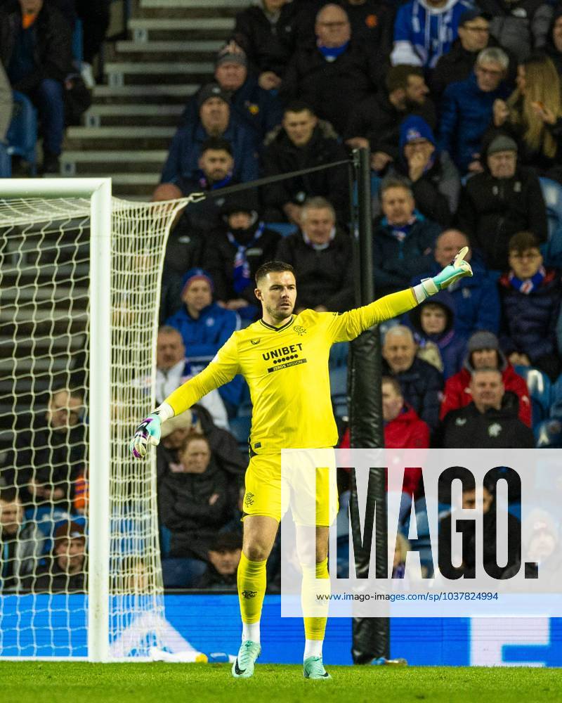 Rangers goalkeeper Jack Butland during the Scottish Premiership match ...