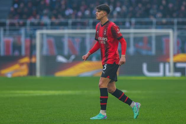 Davide Bartesaghi of AC Milan seen in action during Serie A 2023 24 ...