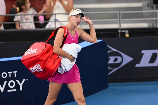 TENNIS BRISBANE INTERNATIONAL, Anastasia Potapova of Russia in action against Daria Saville of