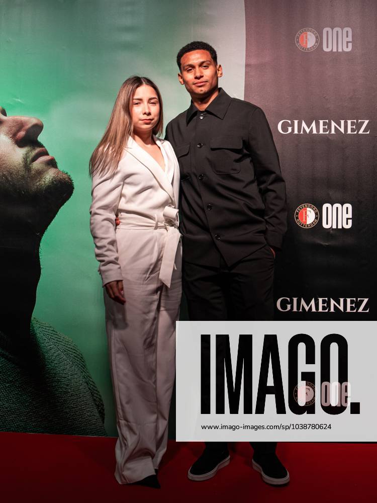 ROTTERDAM - Marcos Lopez and his girlfriend Eliana Olortegui on the red ...