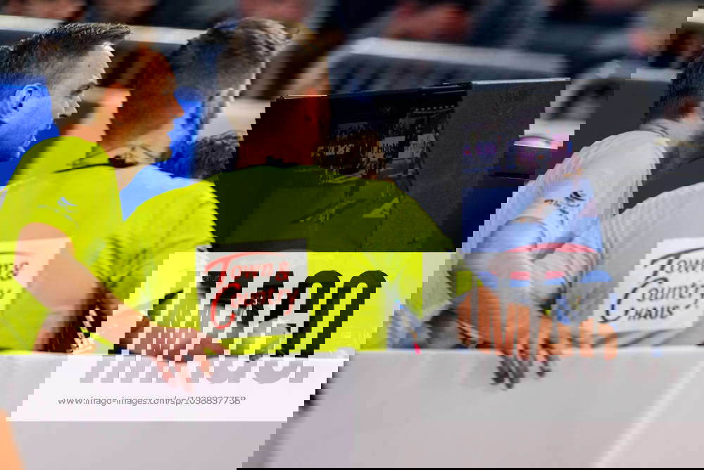 240112 Referees does a video review for a potential red card during the ...