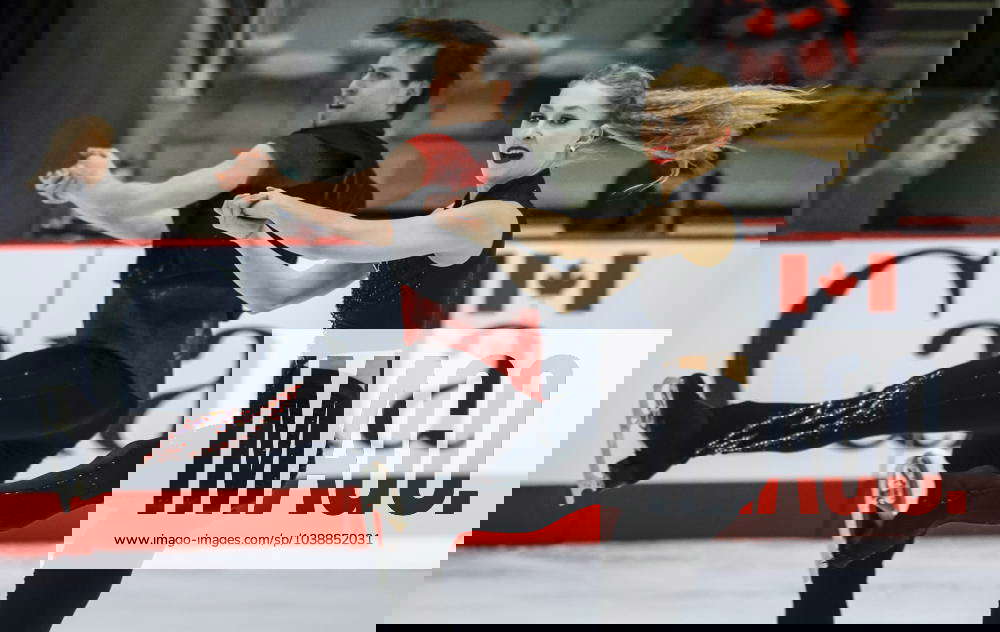 Calgary, Ab, Canada: Alicia Fabbri and Paul Ayer, of Quebec, skate ...