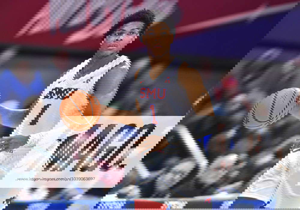 January 16, 2024: SMU Mustangs guard Zhuric Phelps runs up court during ...
