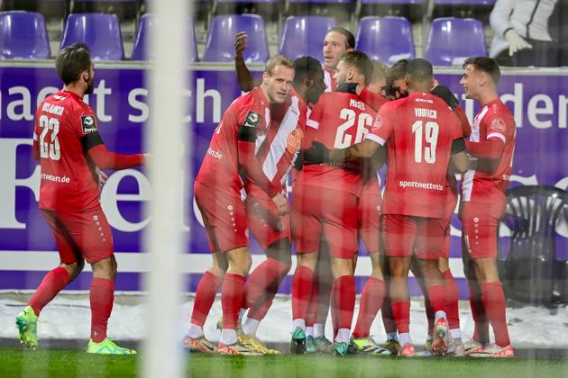 Essen player celebrating the goal, goal, celebration, celebrating the ...