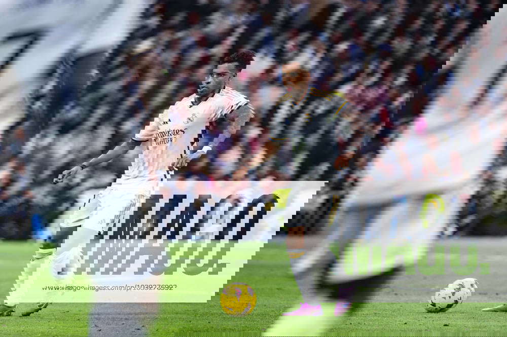 Rodrygo Silva de Goes of Real Madrid seen in action with the ball ...