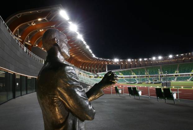 Syndication: The Register Guard A statue of legendary track and field ...