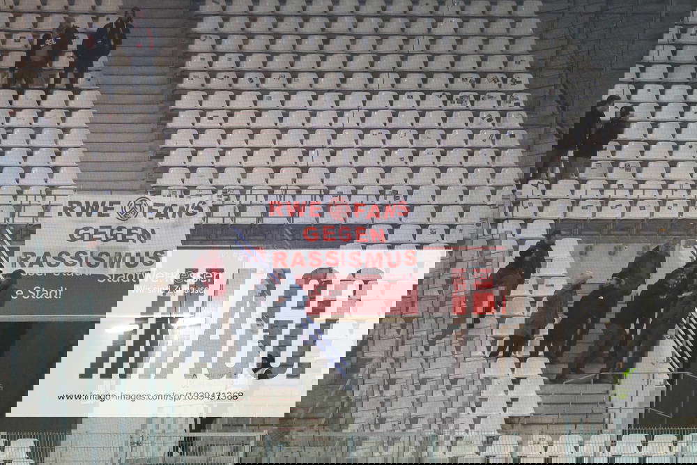 RWE Fans against Racism Banner Banner at Stadion an der Hafenstraße RWE ...