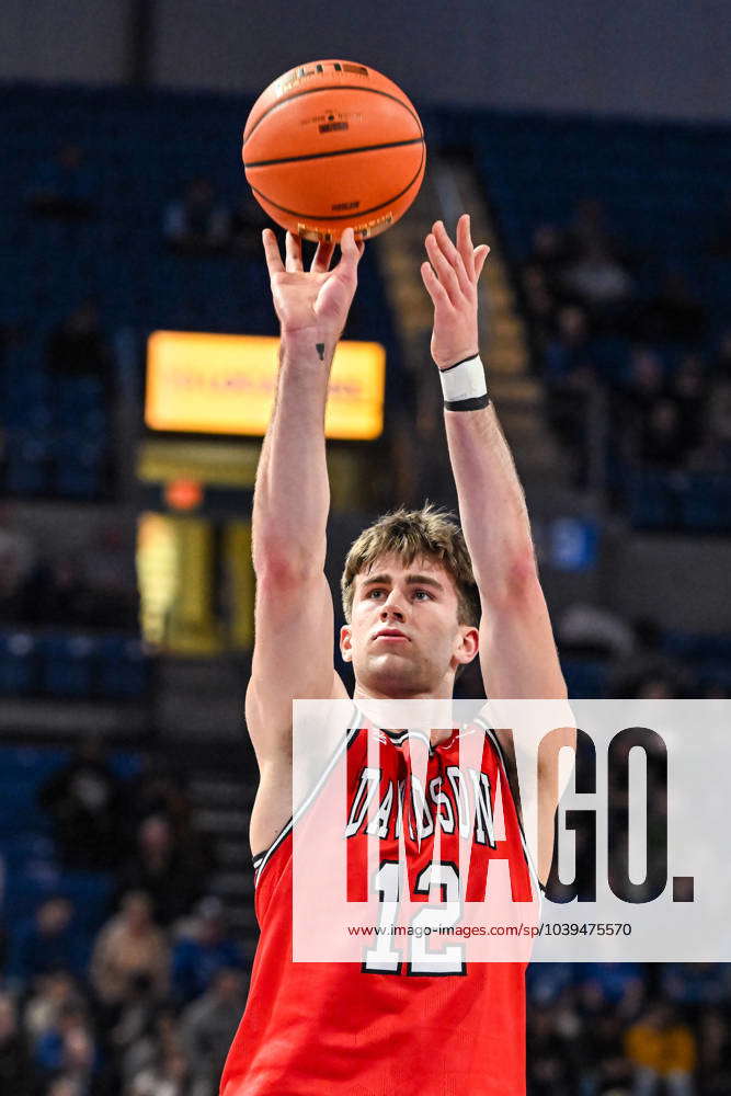 JANUARY 24, 2024: Davidson Wildcats guard Hunter Adam (12) takes a free ...