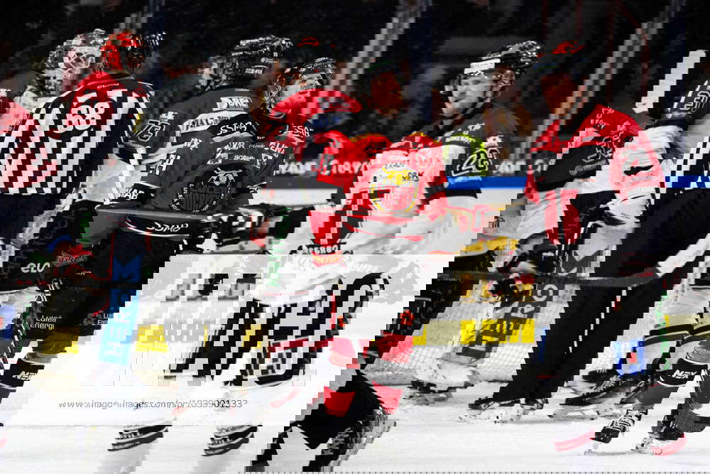 240201 Luleas Brendan Shinnimin depresses during the SHL ice hockey match between Lulea and Örebro