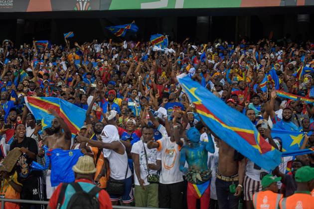 ABIDJAN, COTE D IVOIRE - FEBRUARY 2; Congo fans during the ...
