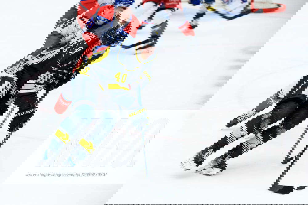 240203 HV71s Oskar Stal Lyrenäs during the SHL ice hockey match between HV71 and Oskarshamn on