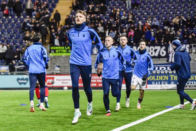 Falkirk v The New Saints SPFL Trust Trophy Calvin Miller of Falkirk ...