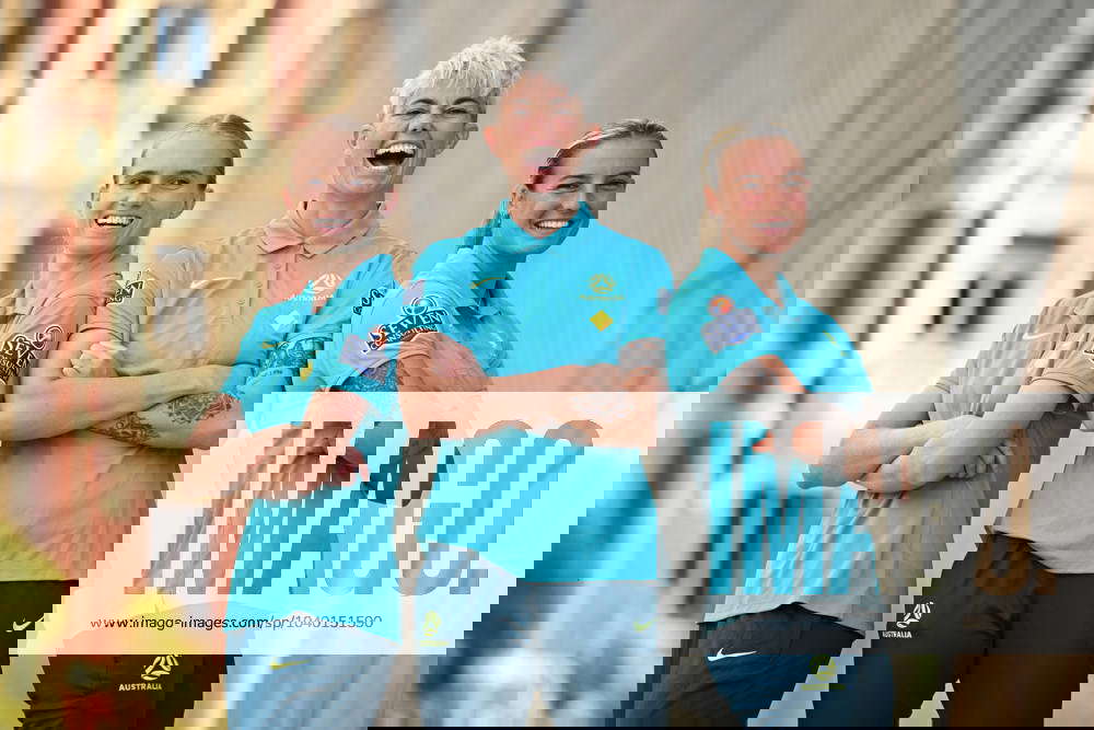 SOCCER MATILDAS SQUAD ANNOUNCEMENT, Matildas players (L-R) Kaitlyn ...