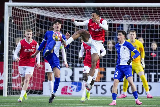 WIJDEWORMER - Geronimo Spina of Atletico Madrid U19, Anthony Smits of ...