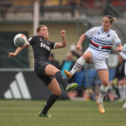 Biella, Italy, 7th February 2024. Elsa Pelgander of Juventus clashed ...