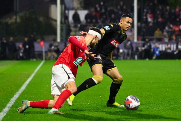 VANDERSON De Oliveira and Mion Mathieu during the French Cup match ...