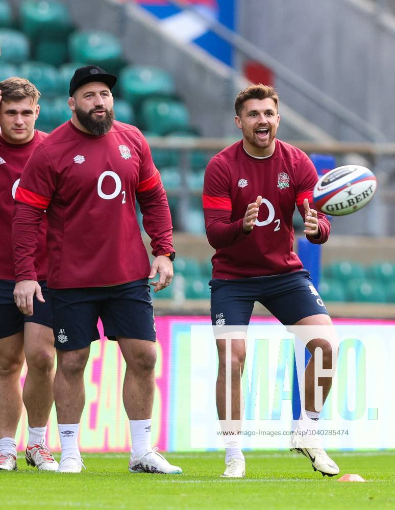Joe Marler of England & Henry Slade of England England Training, Rugby ...