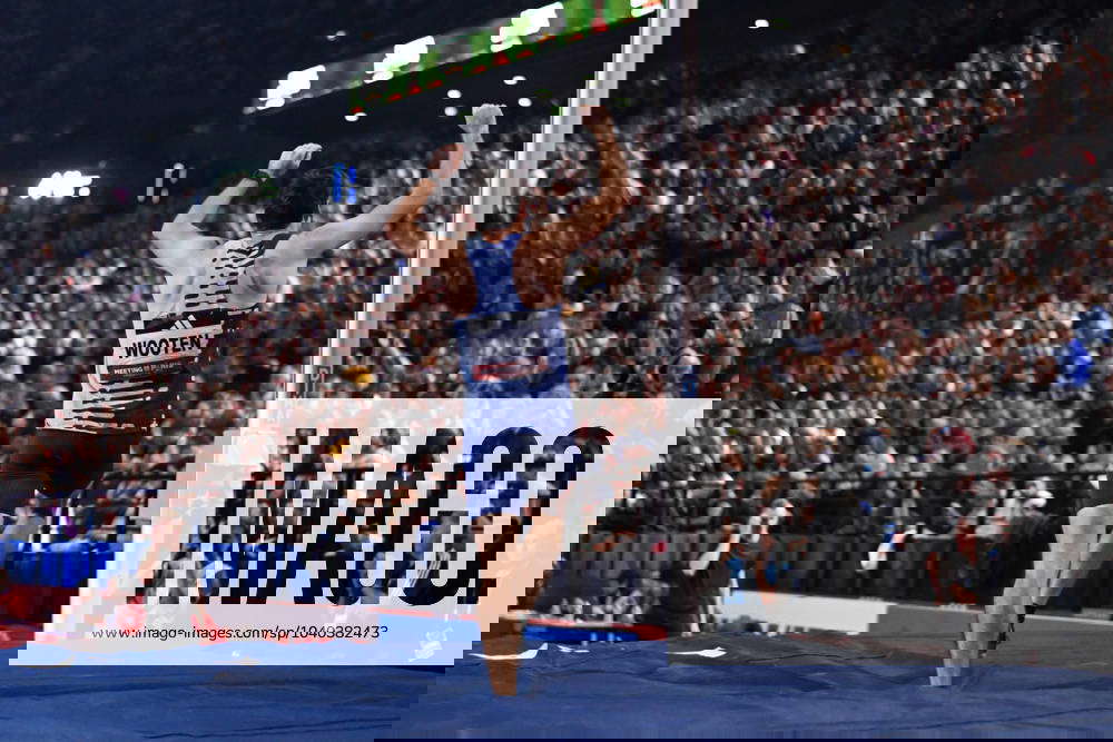 WOOTEN Jacob celebrates during the Meeting of Paris Indoor 2024 at ...