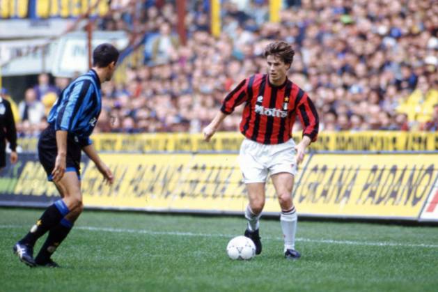 BRIAN LAUDRUP, Milan, Serie A, 1993-94, Inter vs Milan 1-2, Azione ...