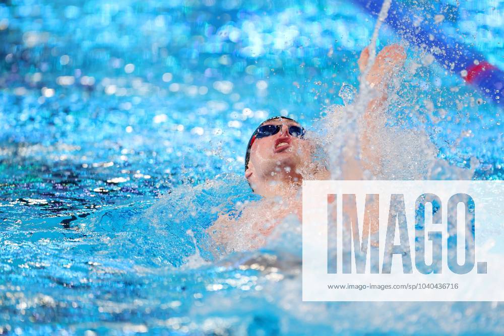 Jack Atkins during the men s 100m backstroke semi final World Aquatics ...