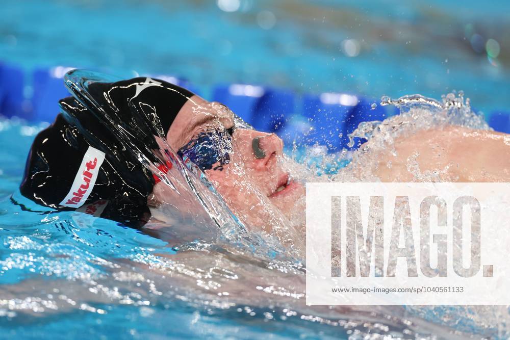 Jack Aikins of USA competes during the Men s 100M Backstroke World ...