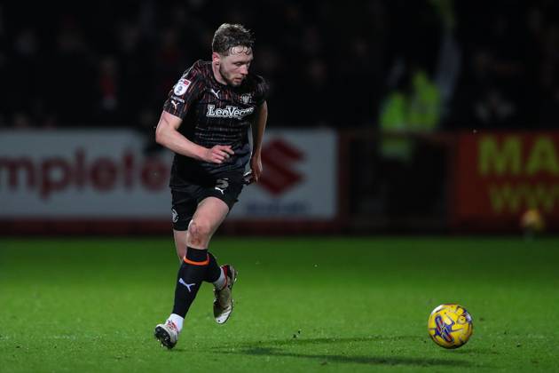 Sky Bet League 1 Cheltenham Town v Blackpool Matthew Pennington of ...