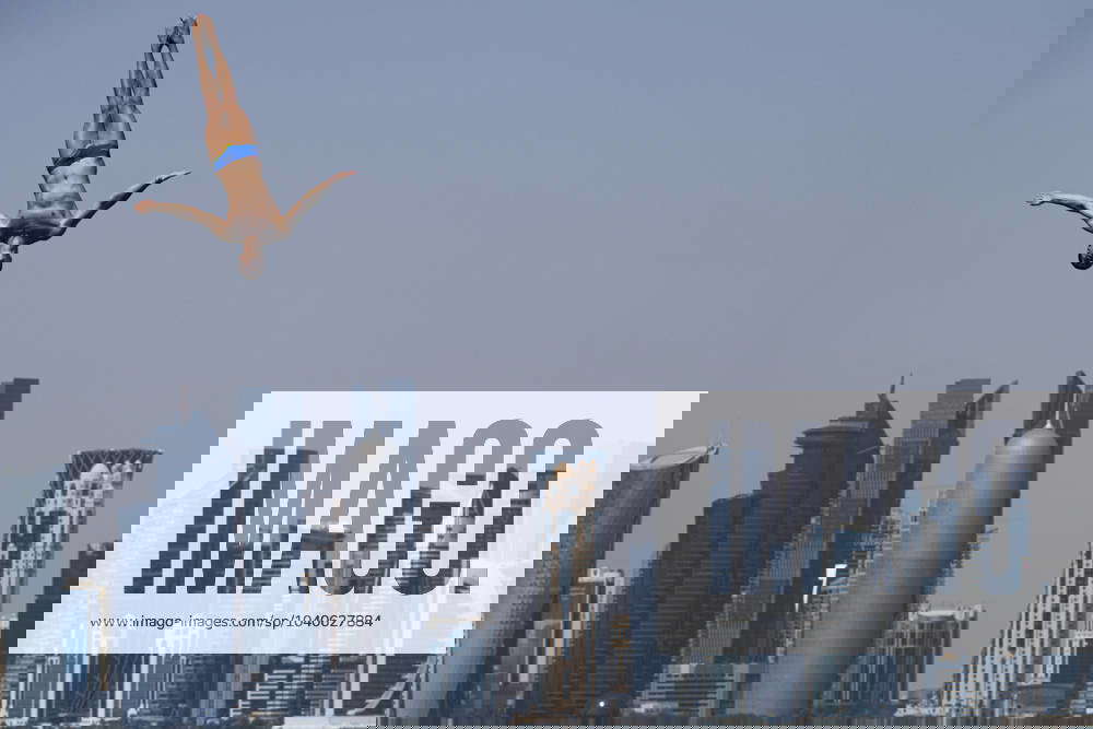 Oleksiy Prygorov of Ukraine competes in the high diving 27m Platform ...