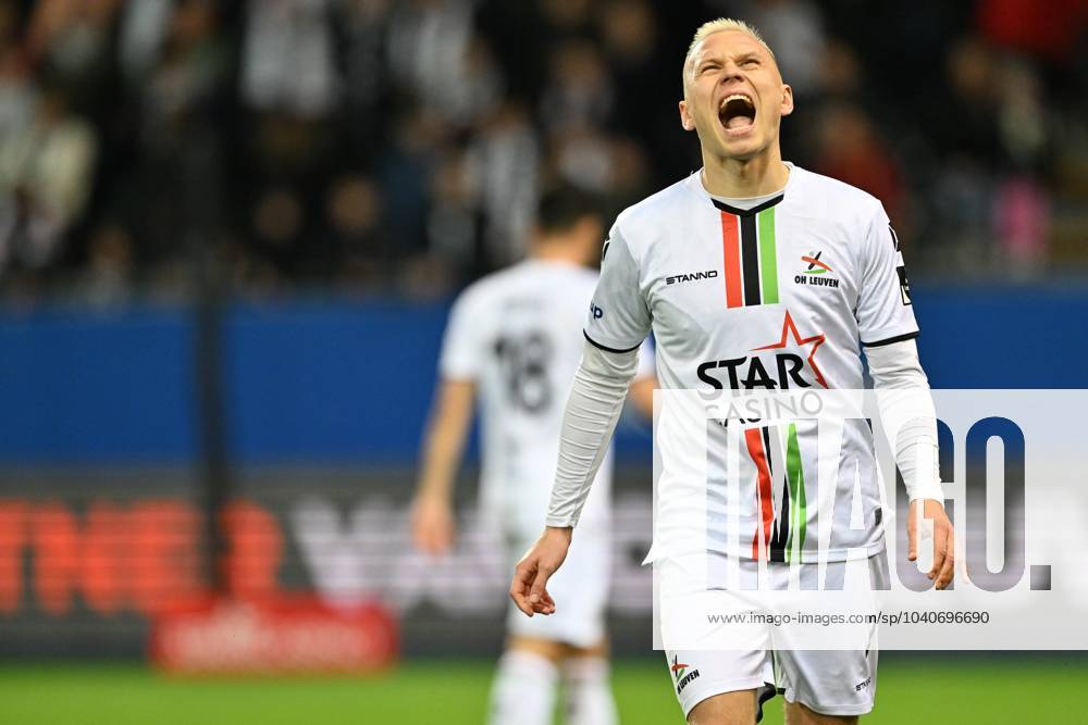 OHL vs Charleroi Jon Dagur Thorsteinsson of OHL reacts during the ...