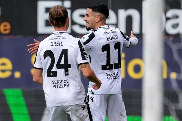 from left Patrick Greil SVS, 24 , scorer Livan Burcu SVS, 11 , players ...