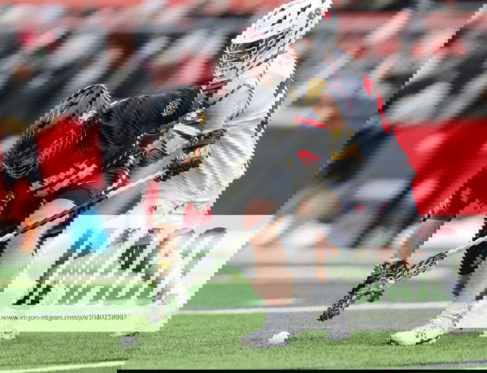 : Army West Point fo Will Coletti struggles to gain control of the ball ...