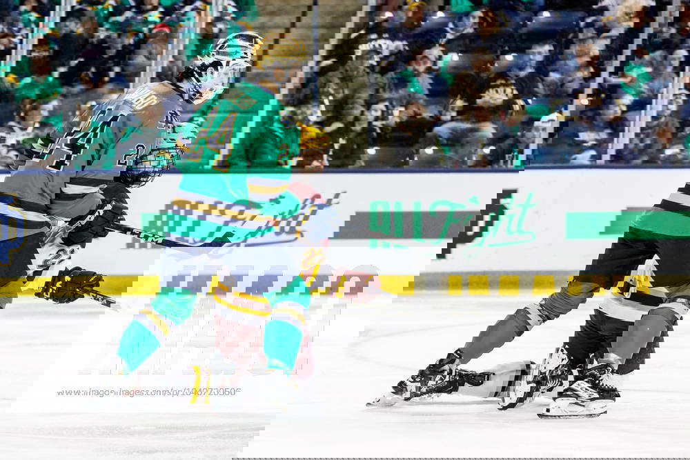 February 17, 2024: Minnesota forward Bryce Brodzinski (22) and Notre ...