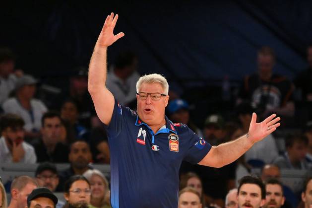 NBL MELBOURNE HAWKS, Melbourne United coach Dean Vickerman during the ...