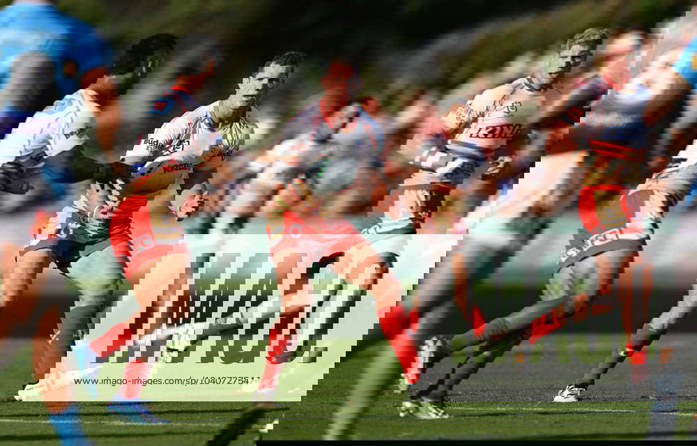 NRL PRE SEASON DOLPHINS TITANS, Tom Gilbert (centre) of the Dolphins in ...