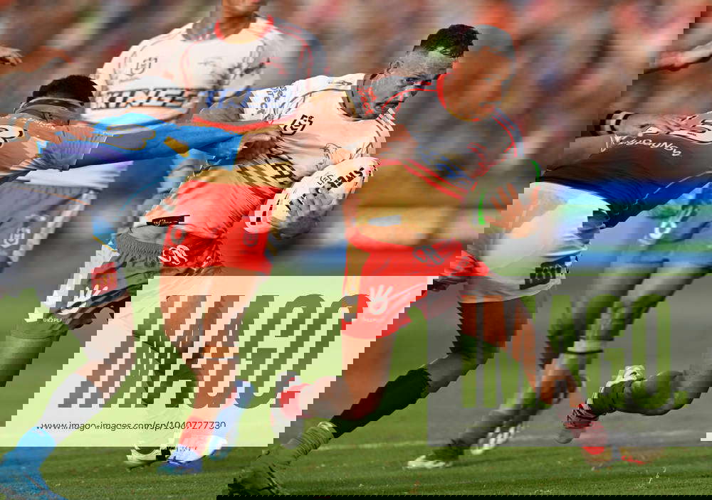 NRL PRE SEASON DOLPHINS TITANS, Trai Fuller of the Dolphin in action ...