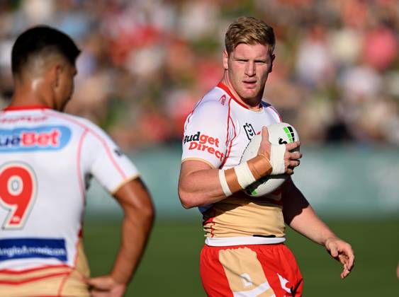 NRL PRE SEASON DOLPHINS TITANS, Thomas Flegler of the Dolphins is seen ...