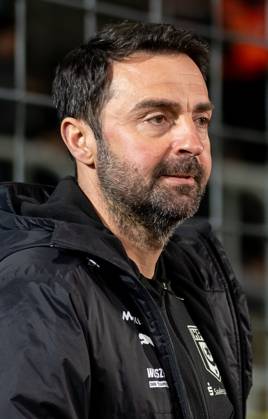 Head coach Sreto Ristic Hallescher FC during the TV interview with ...