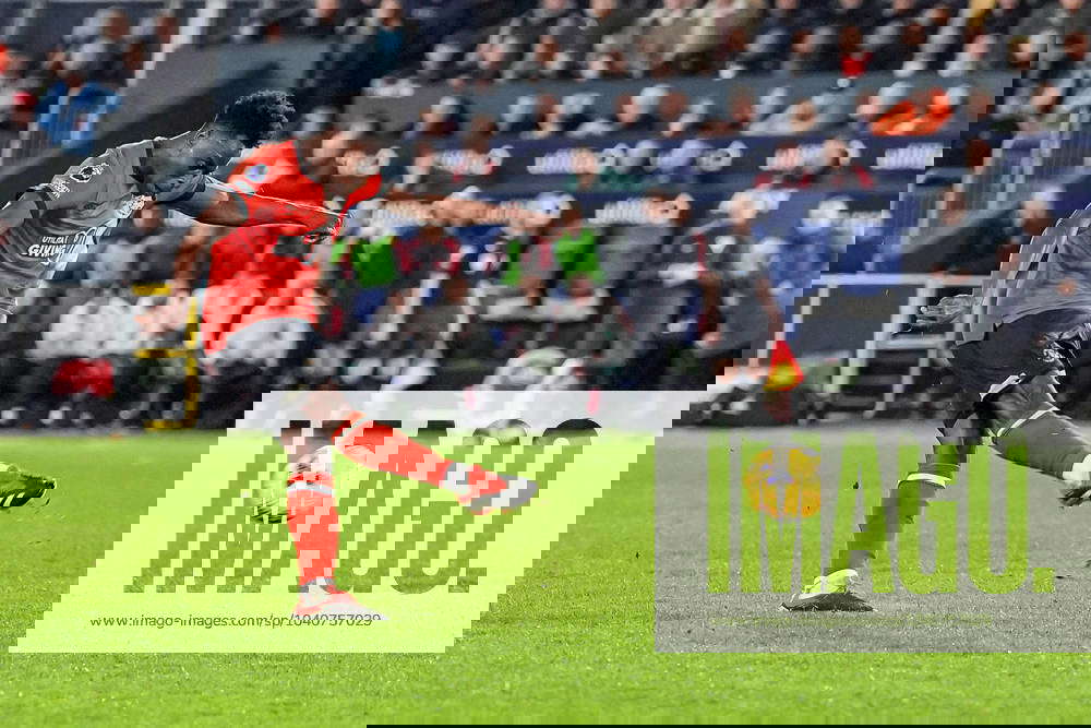 Albert Sambi Lokonga (28) of Luton Town shoots during the Premier ...