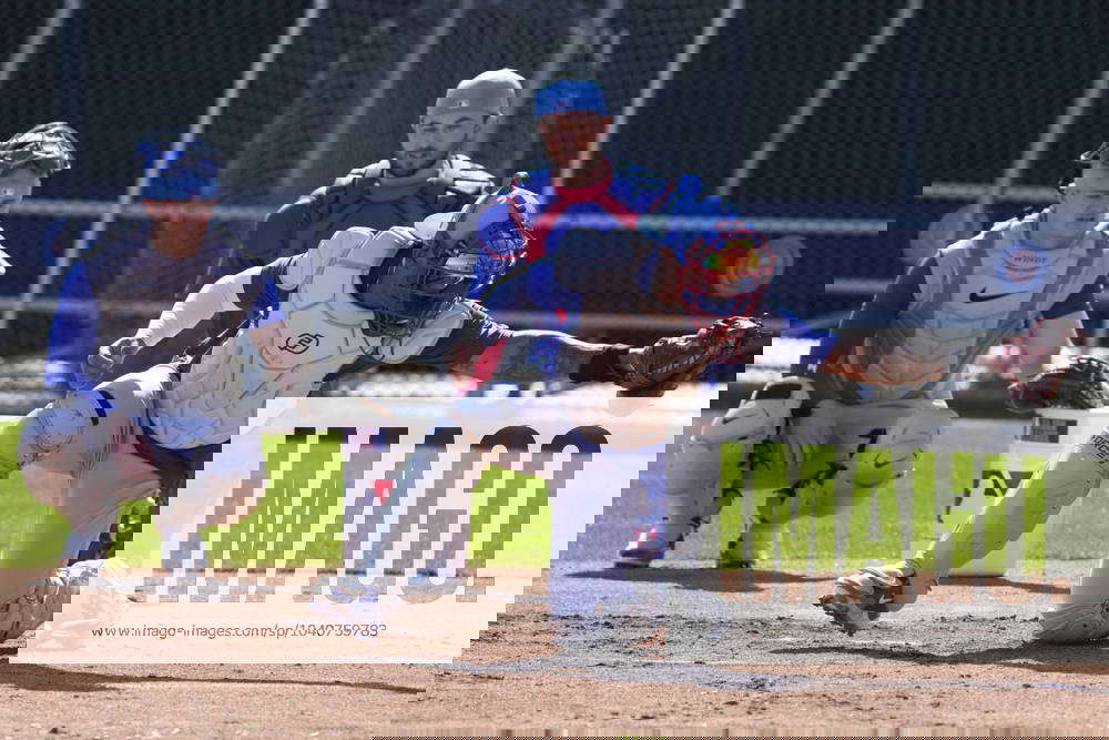 MLB, Baseball Herren, USA Chicago Cubs-Workouts Feb 18, 2024; Mesa, AZ ...