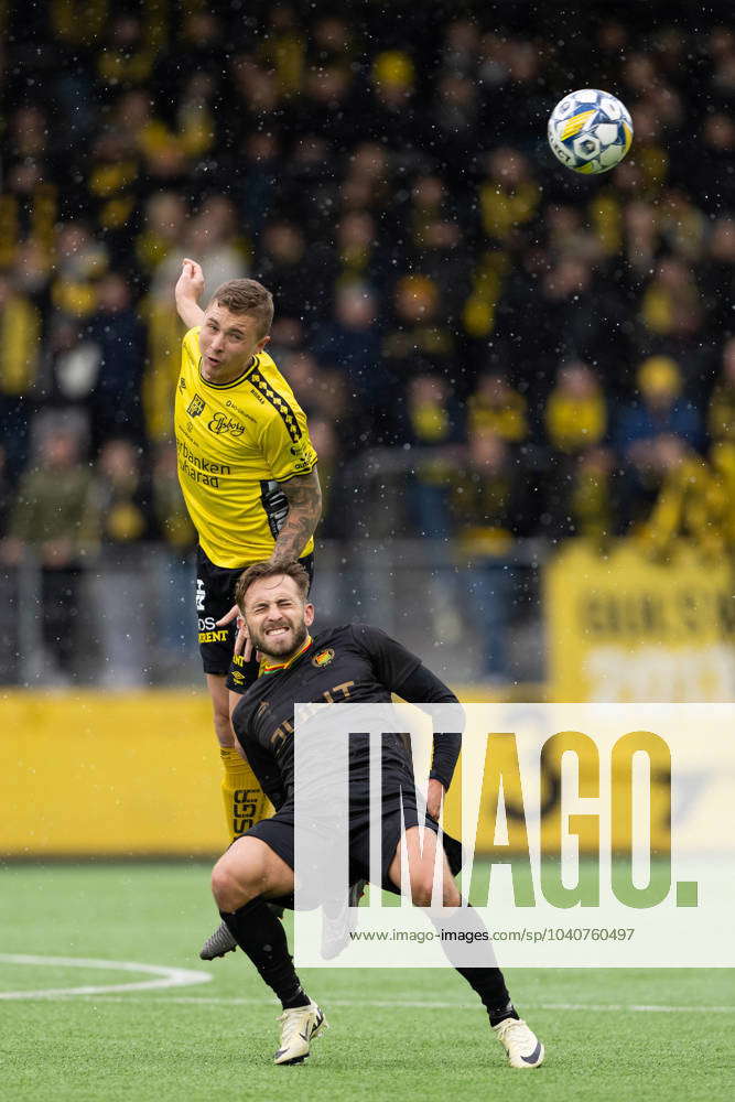 240218 Elfsborgs Sebastian HolmÃ n and GAISs Jack Cooper Love during ...