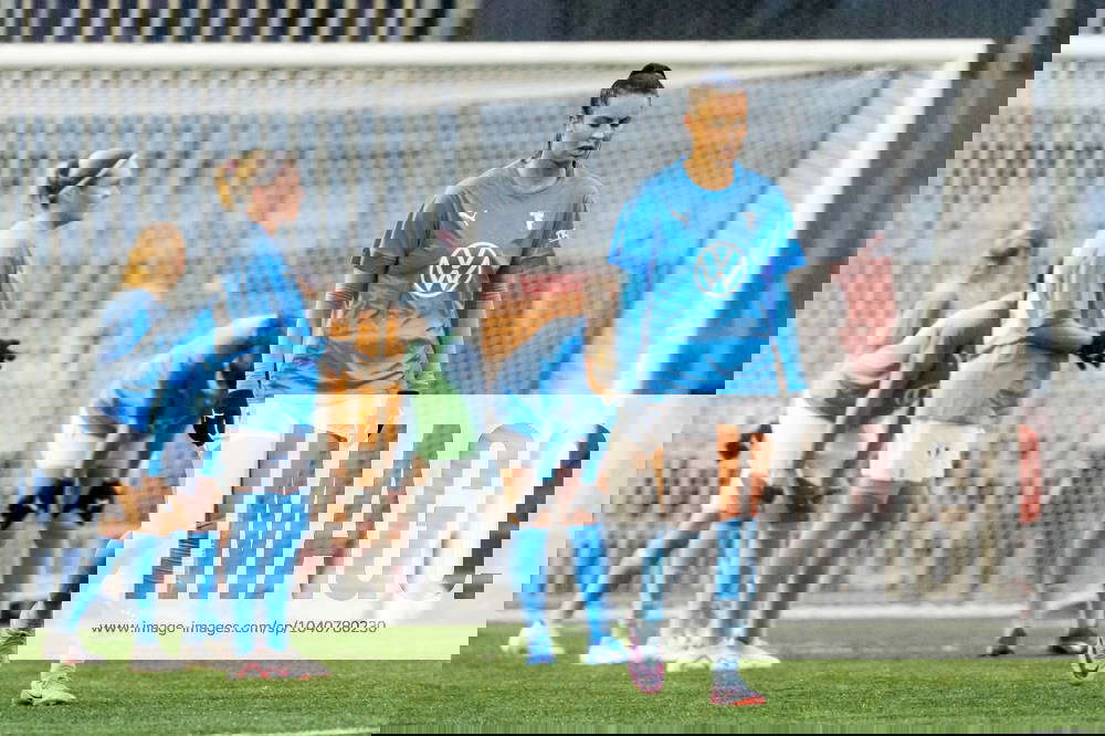 240218 Malmö FFs Malin Gunnarsson is depressed after the training match ...