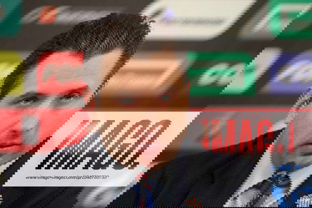 Saint Petersburg, Russia: SKA head coach Roman Rotenberg, at a press ...