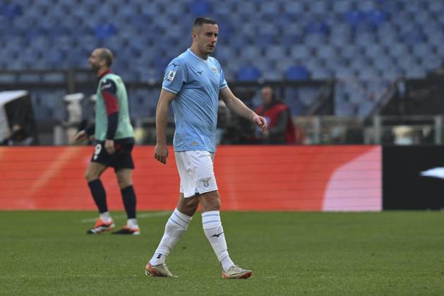 SS Lazio v Bologna FC - Serie A TIM Adam Marusic of Lazio is being ...