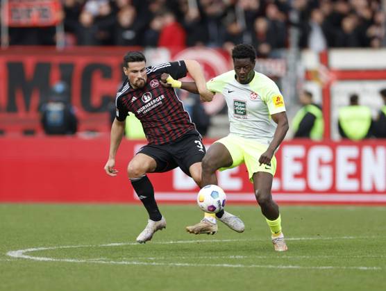 Picture from left Ahmet Guerleyen 1 FC Nuernberg, 3 and Filip Kaloc 1 ...