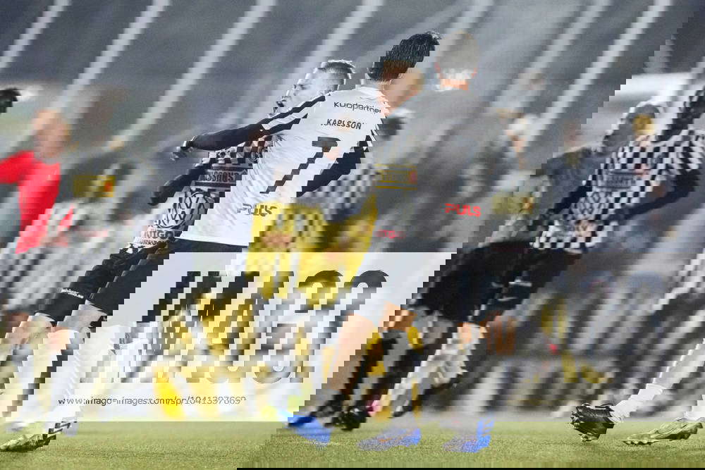 Landskronas Victor Karlsson and David Edvardsson cheer during the ...