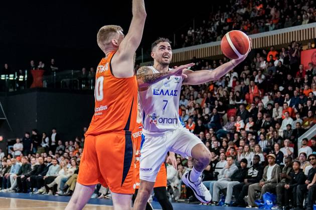 Vasileios Toliopoulos of Greece in action during the FIBA EuroBasket ...
