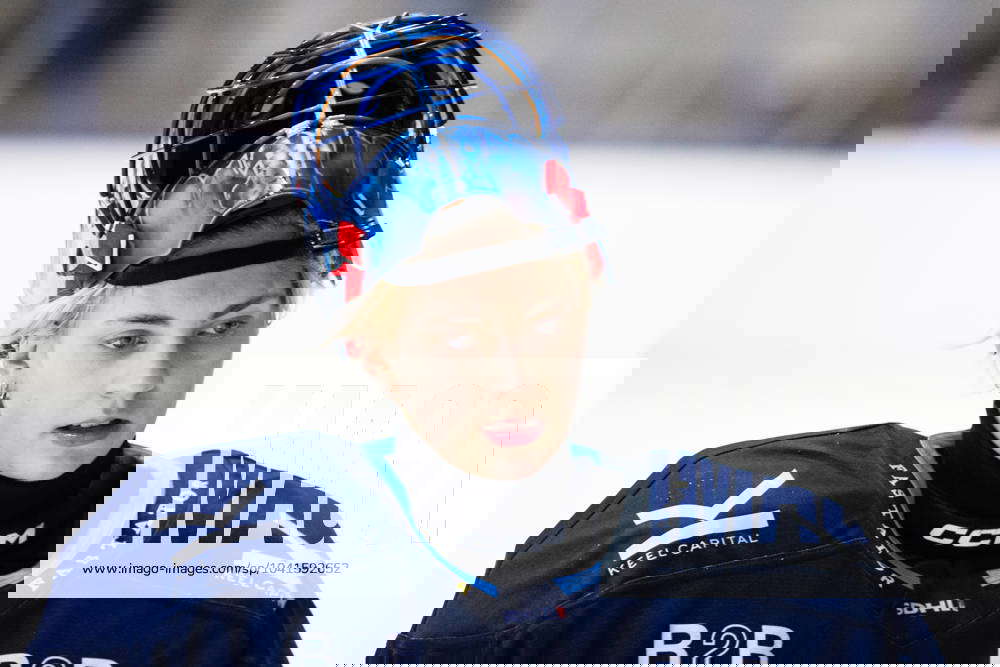 240228 Djurgardens goalkeeper Ida Boman falls down during quarterfinal ...